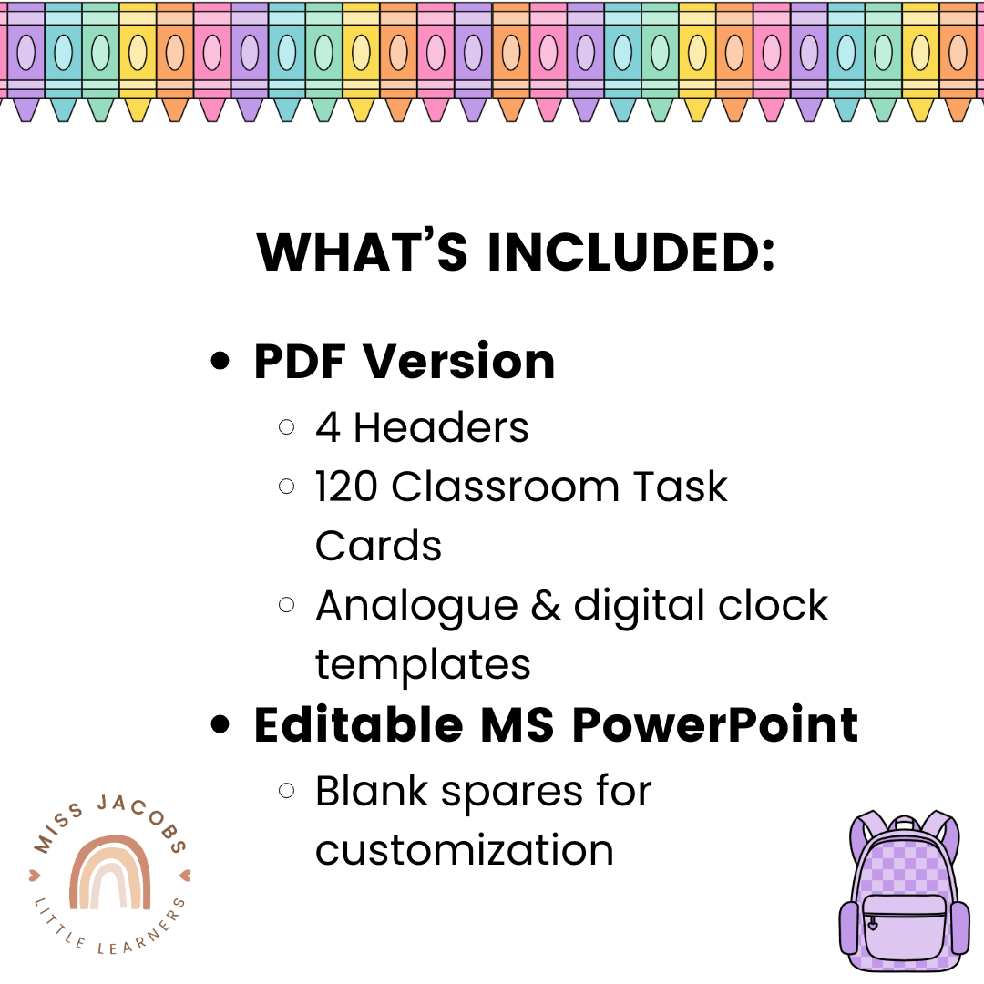Visual Schedule - Cutesy Classroom Theme - Miss Jacobs - Default Title