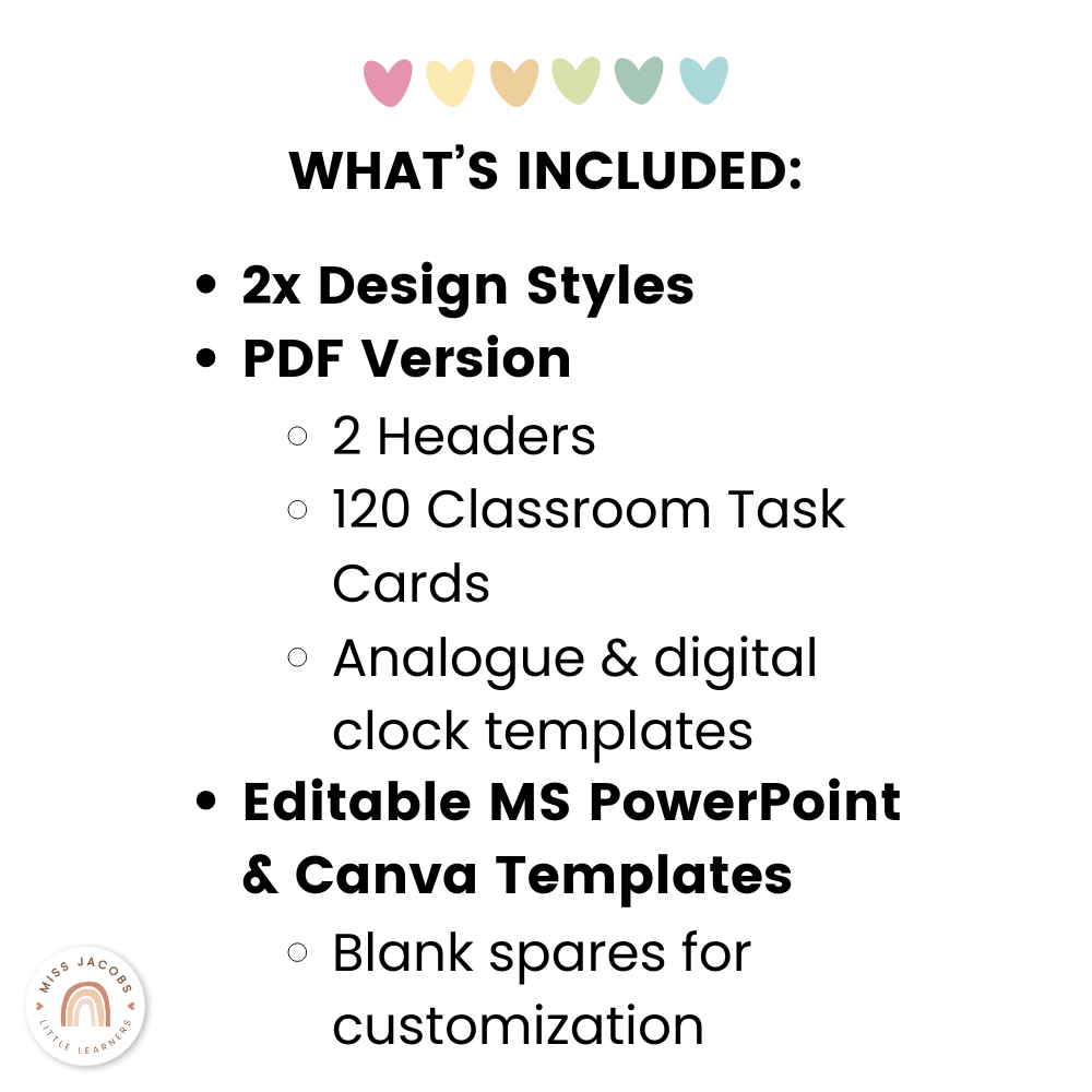 Visual Schedule - Spotty Pastel Classroom Theme - Miss Jacobs