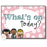 Visual Timetable Daily Schedule - Daisy Gingham Pastels Decor – Miss ...