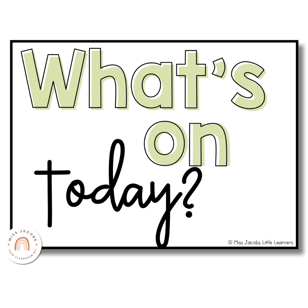 Visual Timetable Daily Schedule - Simply Pastel Classroom Decor