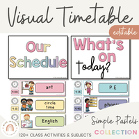 Visual Timetable Daily Schedule - Simply Pastel Classroom Decor