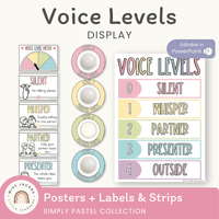 Voice Level Display | PASTELS Classroom Decor – Miss Jacobs Little Learners