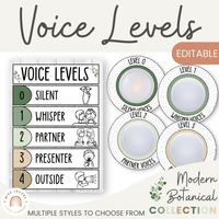 Voice Levels Chart - Modern Botanical Theme - Miss Jacobs - Default Title