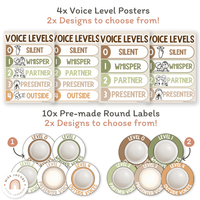 Voice Levels Chart - Woodland Theme Classroom Decor - MJLL – Miss ...