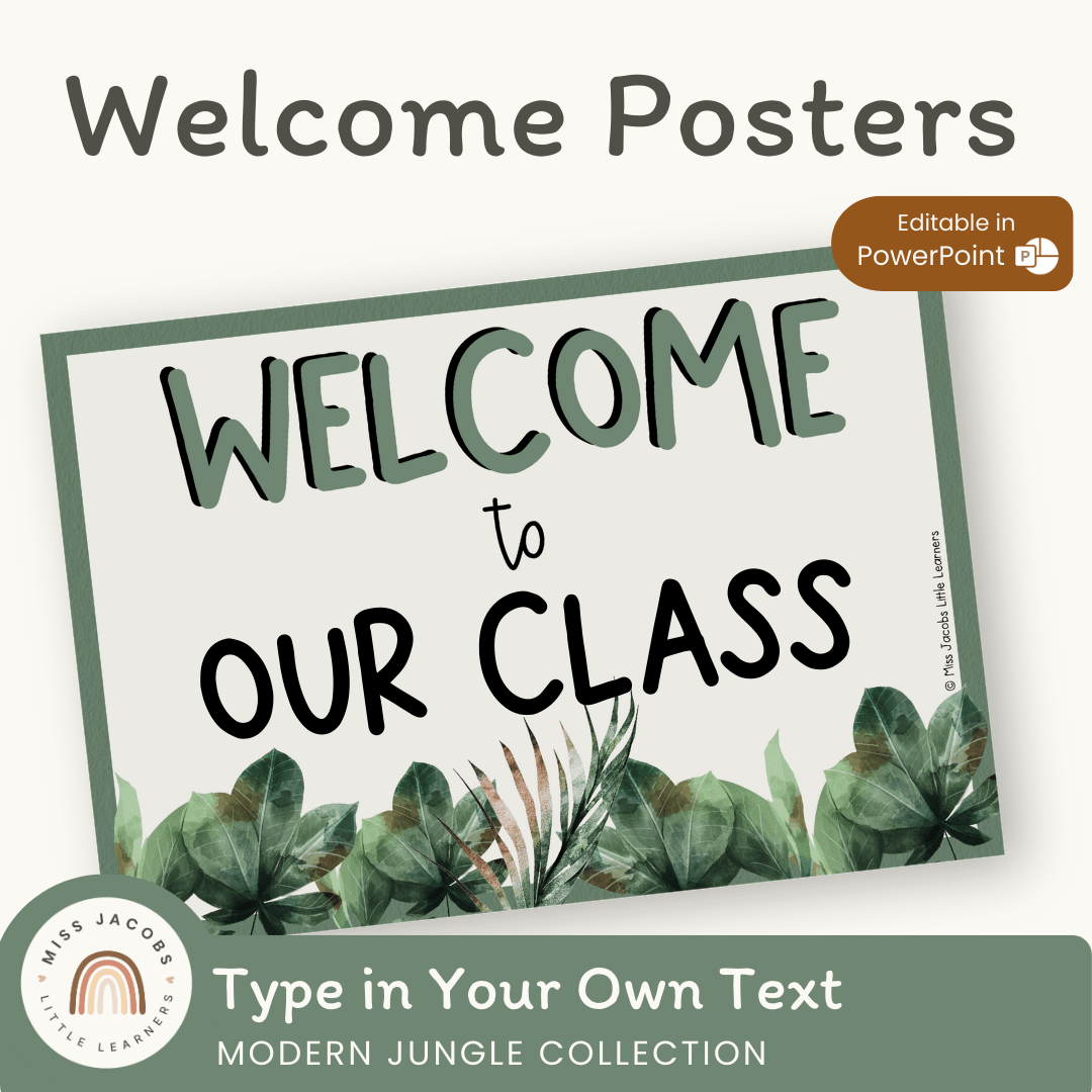 Modern Jungle Classroom Collection Page 5 - Miss Jacobs Little Learners