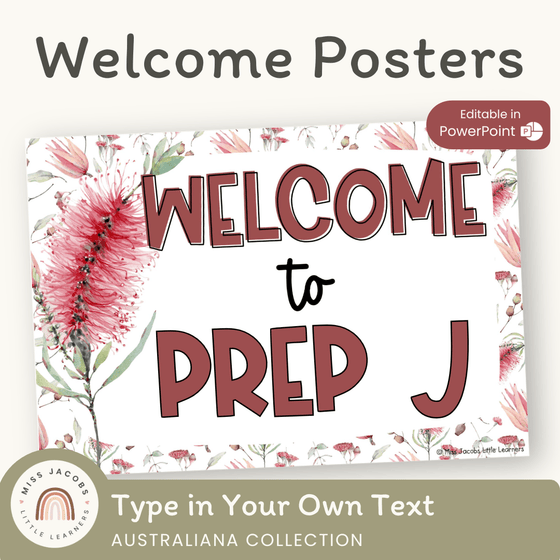 Welcome Sign - Australiana Classroom Theme - Miss Jacobs – Miss Jacobs ...