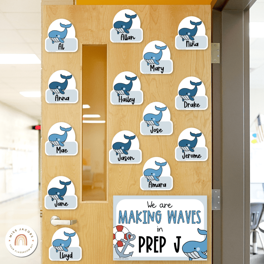 Whale Door Display Classroom Decor - Miss Jacobs
