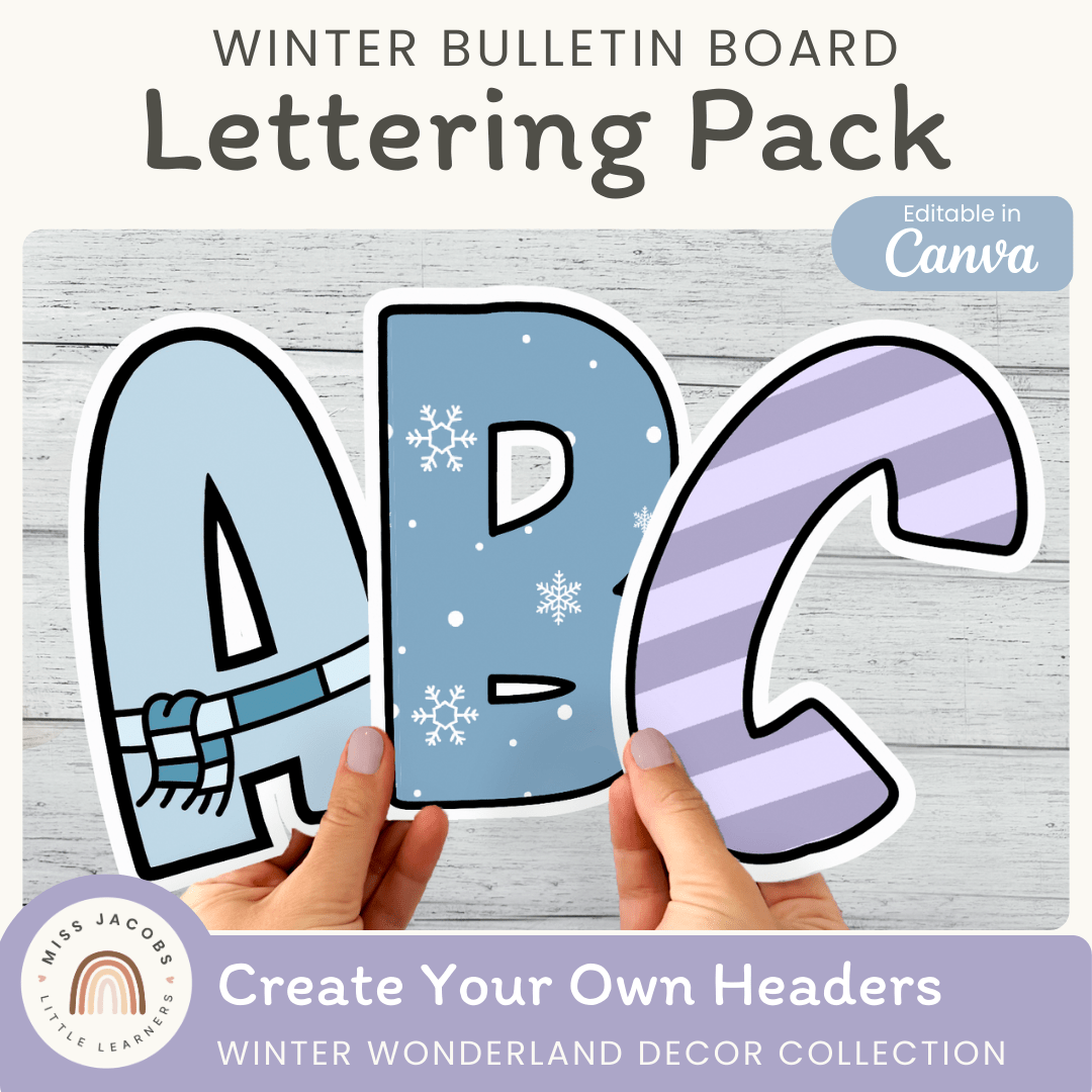 Winter Wonderland Bulletin Board Letters Classroom Decor - MJLL – Miss ...