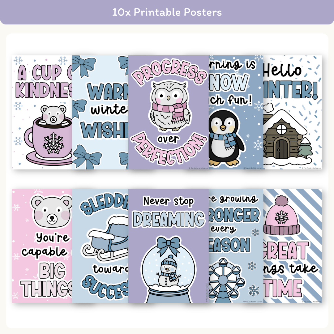 Winter Wonderland Classroom Posters - Miss Jacobs