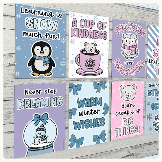 Winter Wonderland Classroom Posters - Miss Jacobs