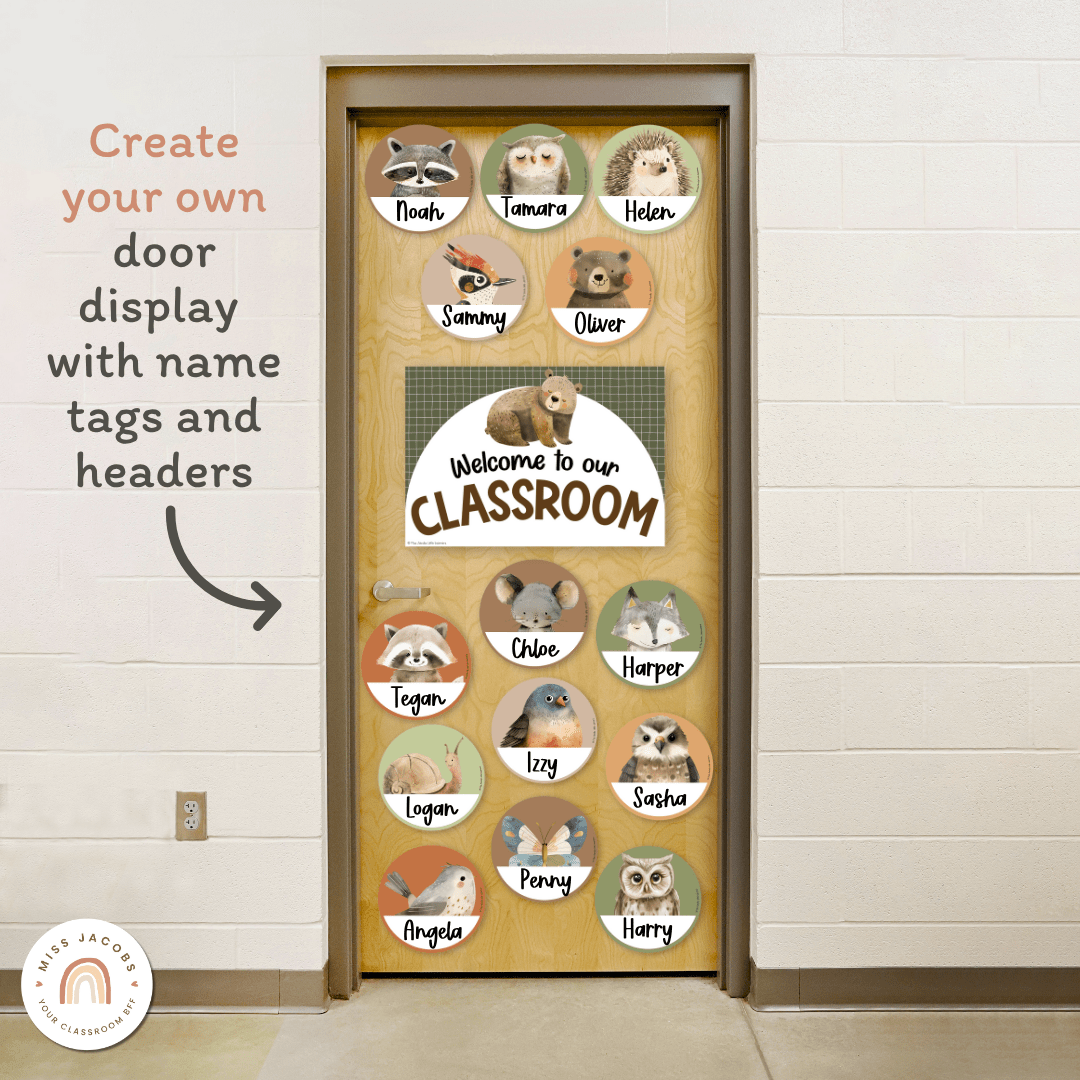 Woodland Classroom Decor Bundle - Forest Friends Theme - Miss Jacobs