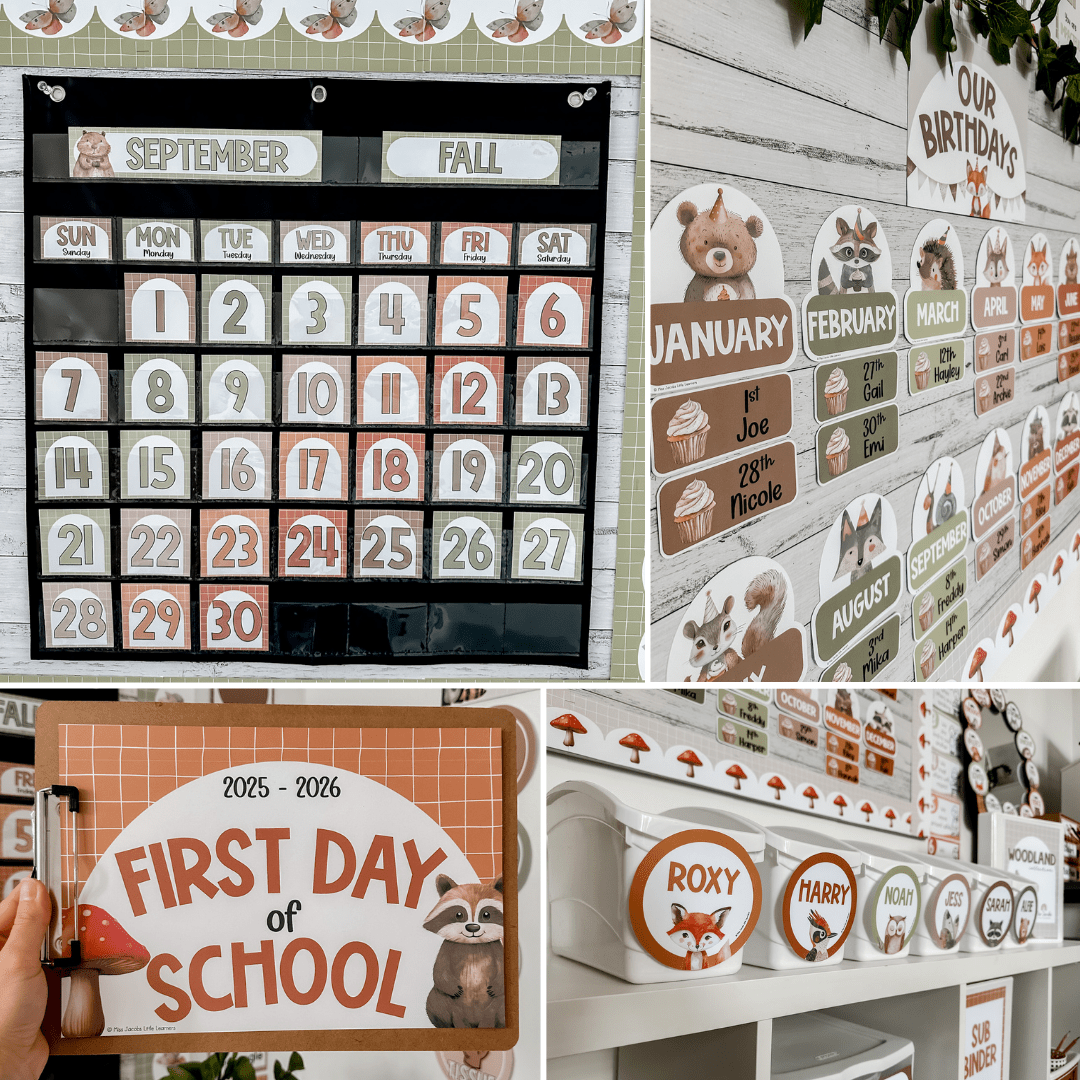 Woodland Classroom Decor Bundle - Forest Friends Theme - Miss Jacobs ...