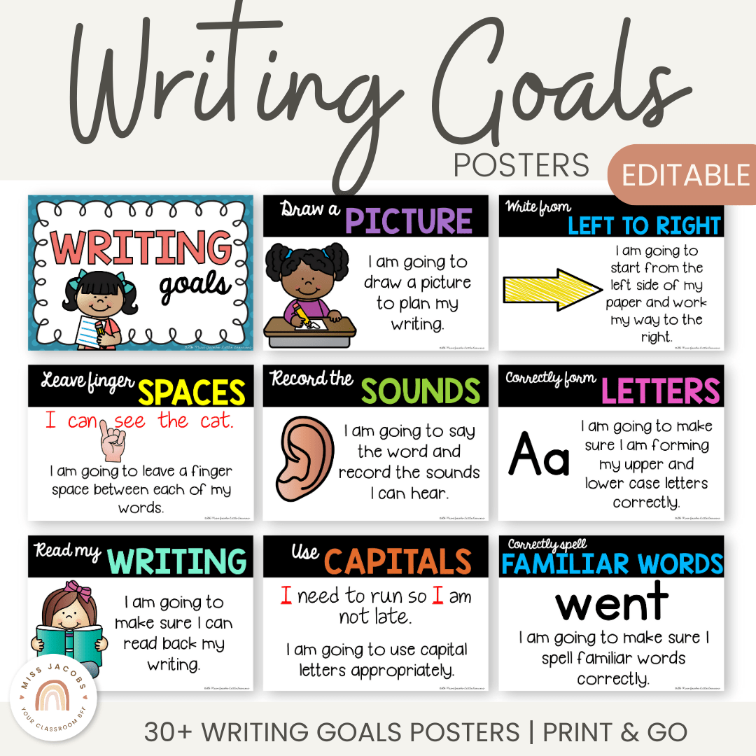 Writing Goal Posters