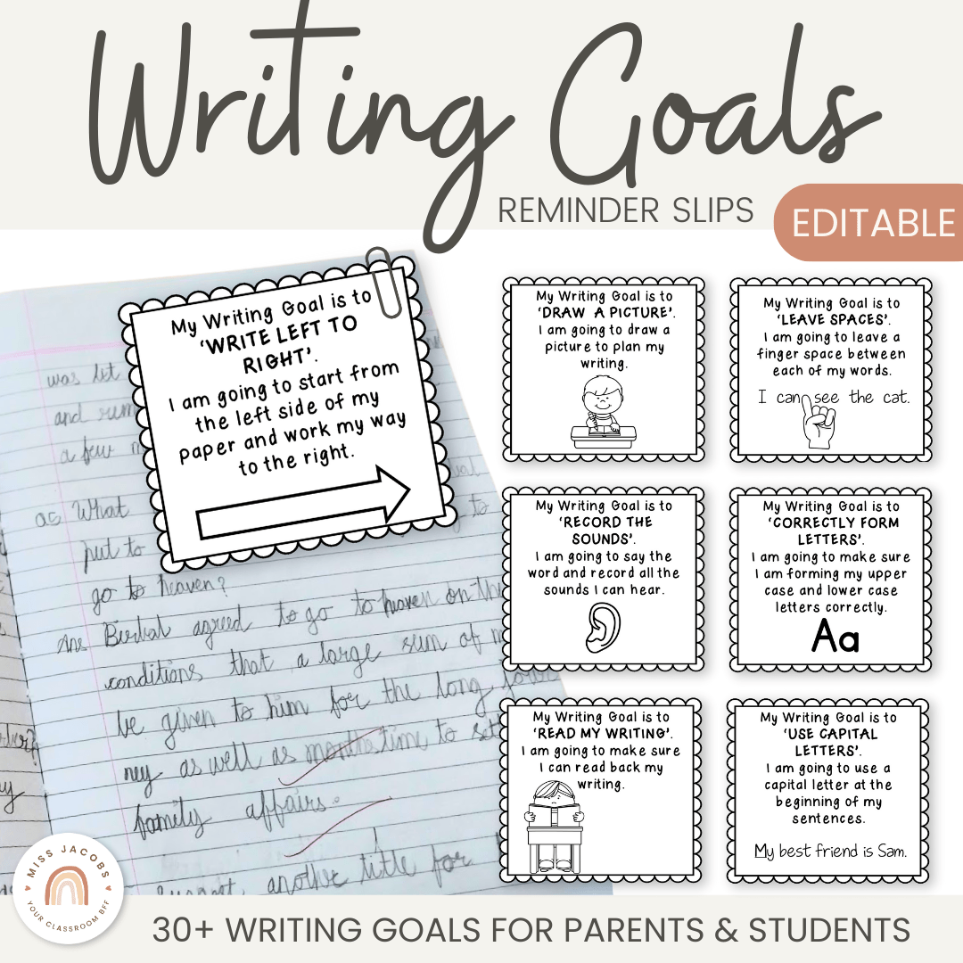 Student Student Goal Setting Template - Miss Jacobs Little Learners