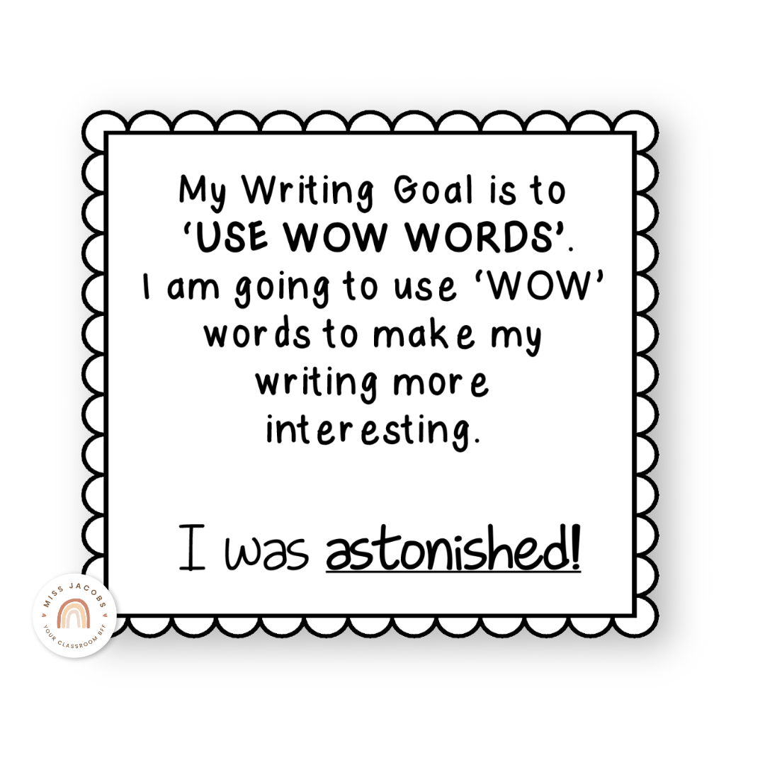 Writing Goals - Reminder Slips | Editable – Miss Jacobs Little Learners