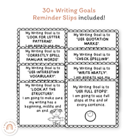 Writing Goals - Reminder Slips | Editable