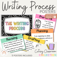 Writing Process Posters - Cutesy Classroom Theme - Miss Jacobs