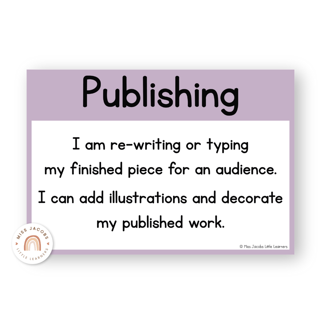 Writing Process Posters - Miss Jacobs Little Learners