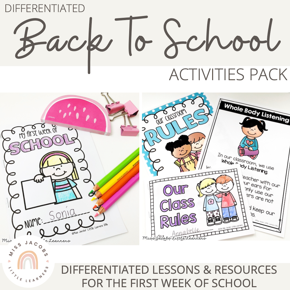 First Week Back to School - Lesson Ideas and Activities - Miss Jacobs ...