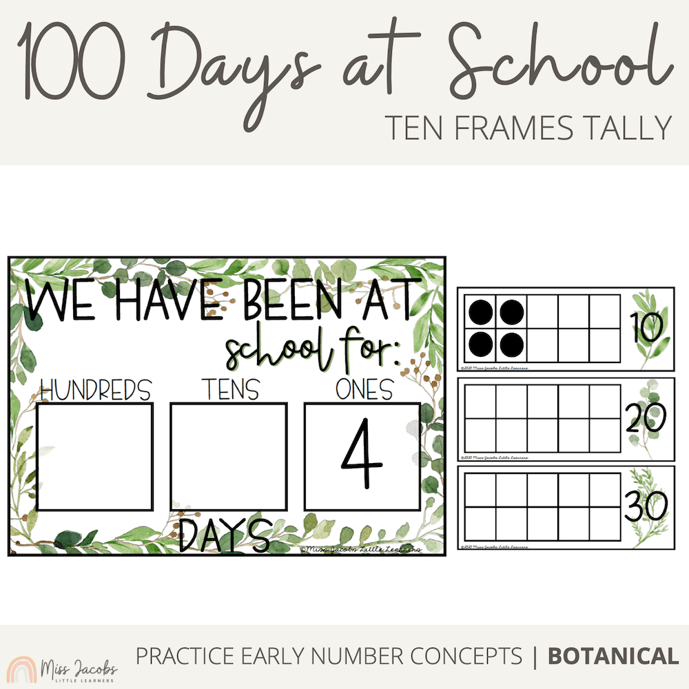 100 Days of School Poster - Miss Jacobs Little Learners