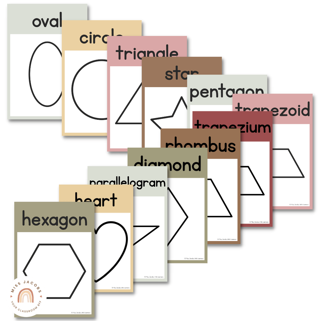 2D Shape Posters - Australiana Theme