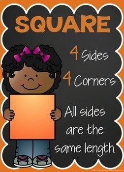 2D Shape Posters | Chalkboard