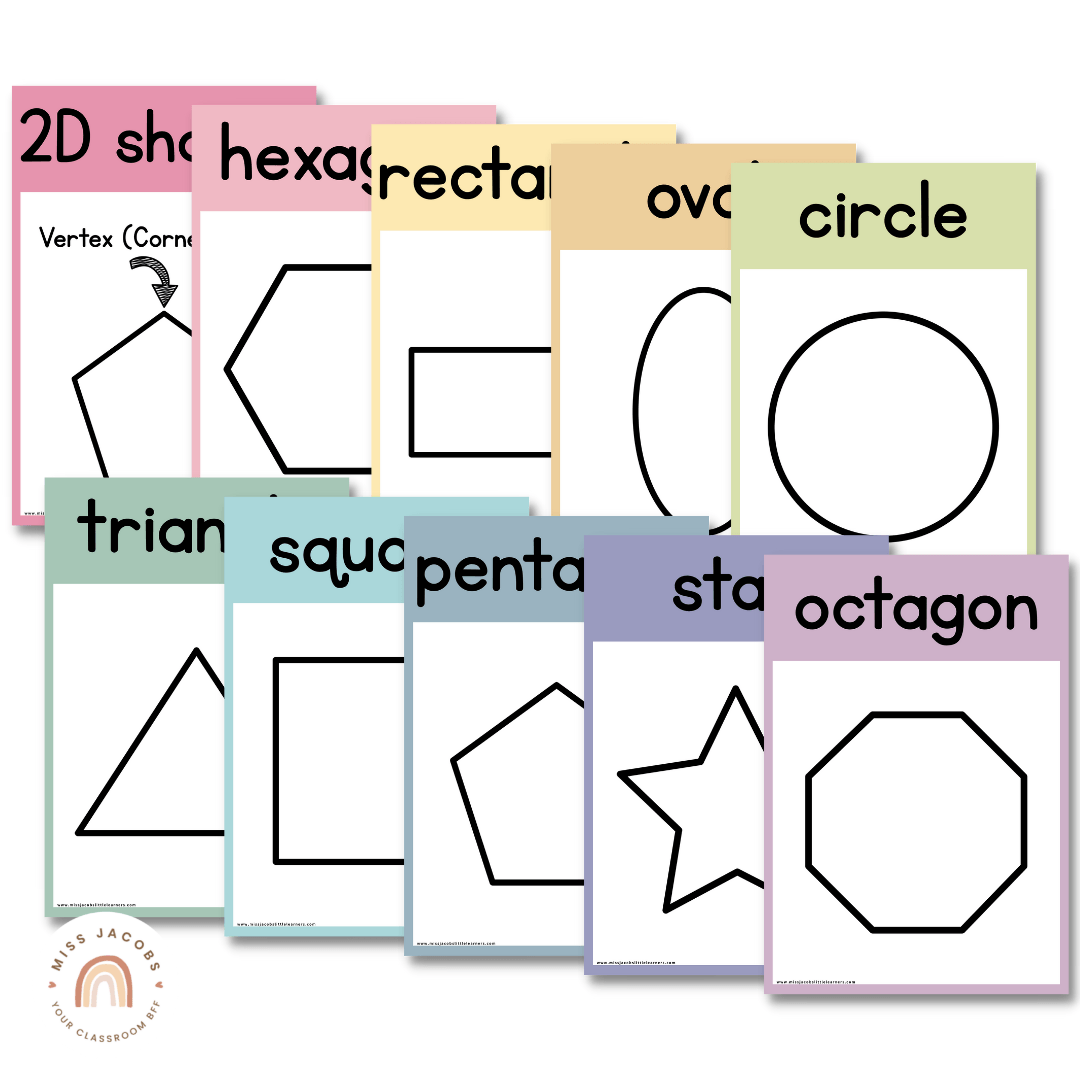 2D Shape Posters | PASTELS - Default Title - Miss Jacobs Little Learners