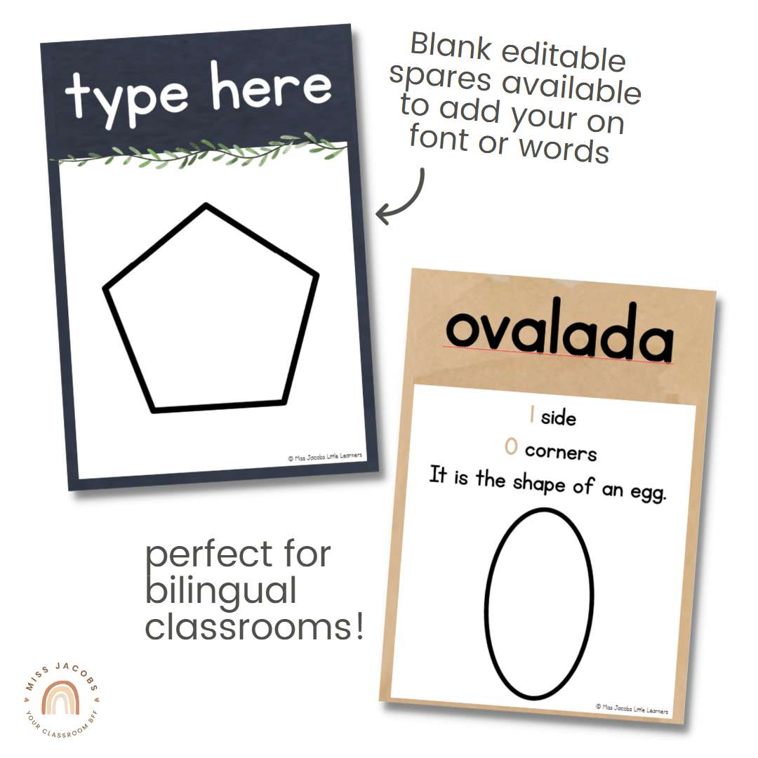 2D Shape Posters | Boho Plants