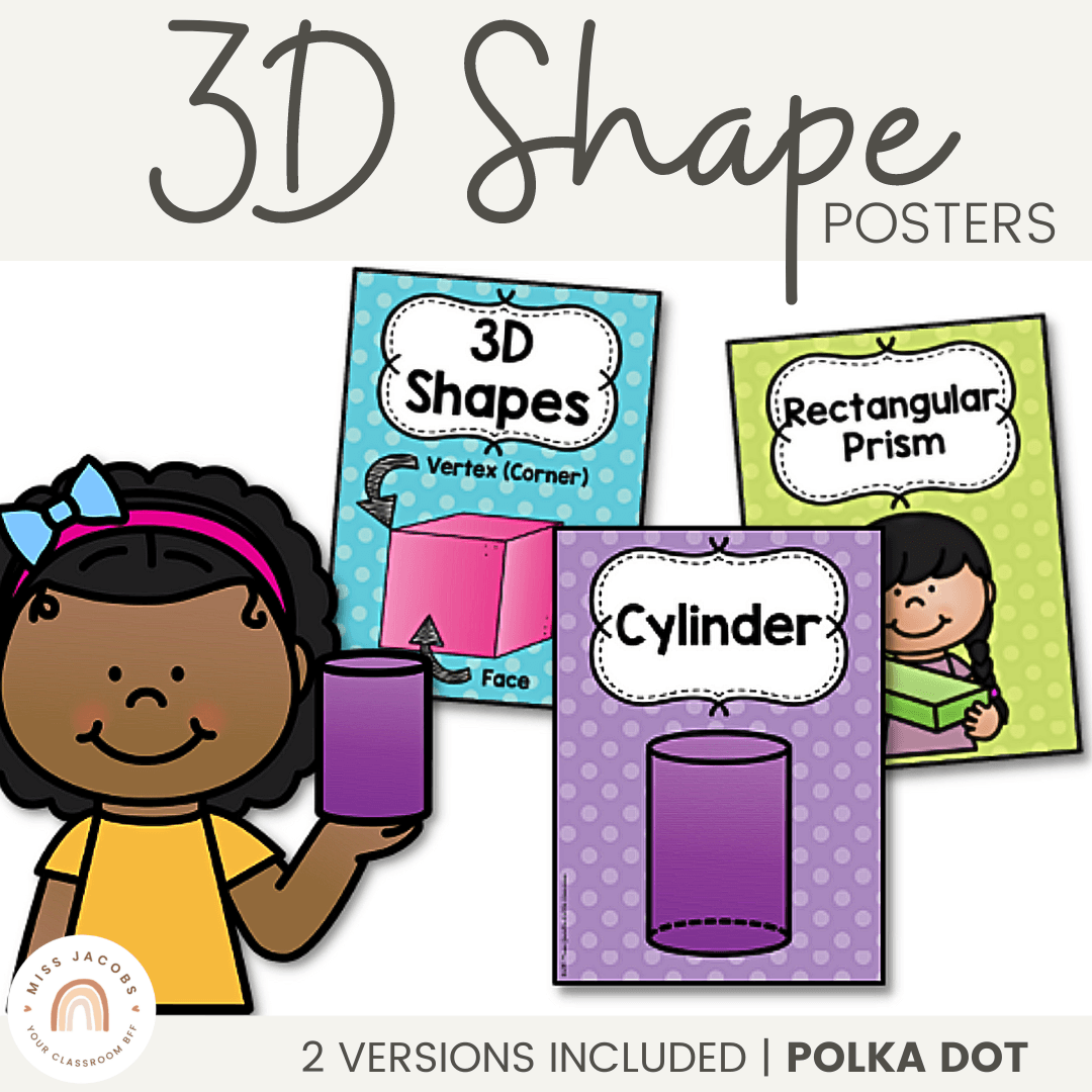 3D Shape Posters - Polka Dot