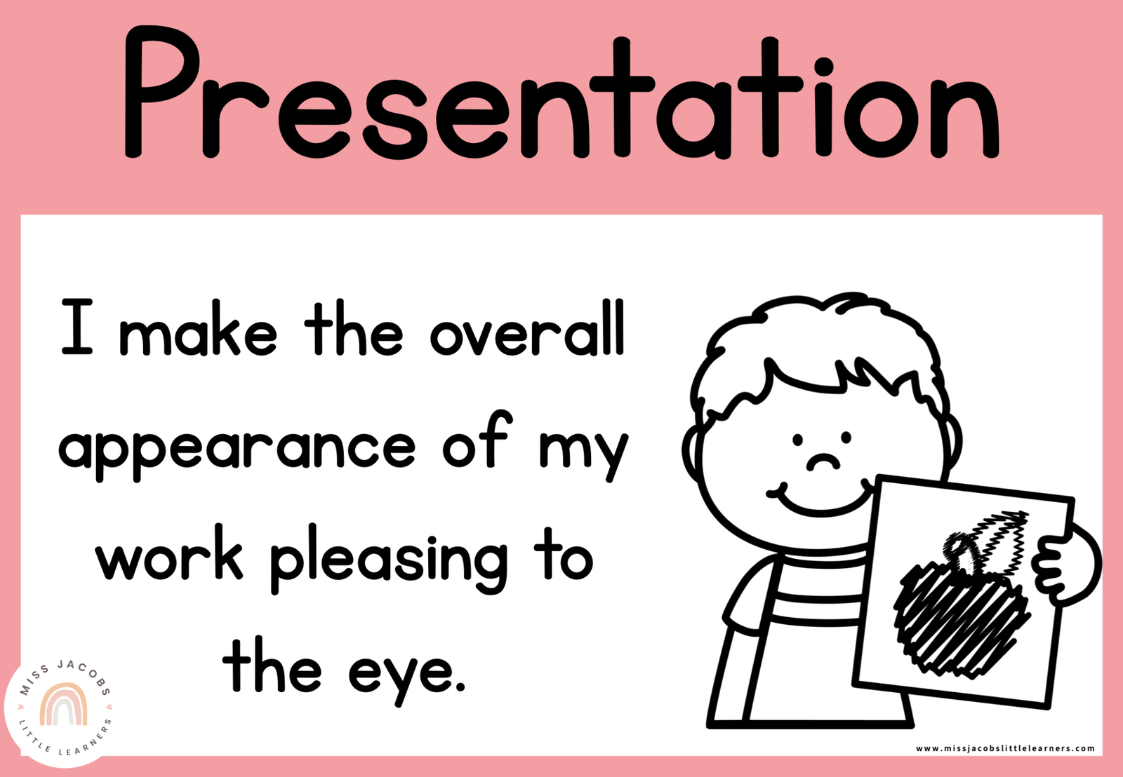 6 + 1 Traits of Writing Posters - Rainbow Calm Colors