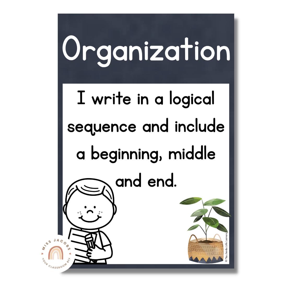 6+1 Traits of Writing Posters | Boho Plants – Miss Jacobs Little Learners