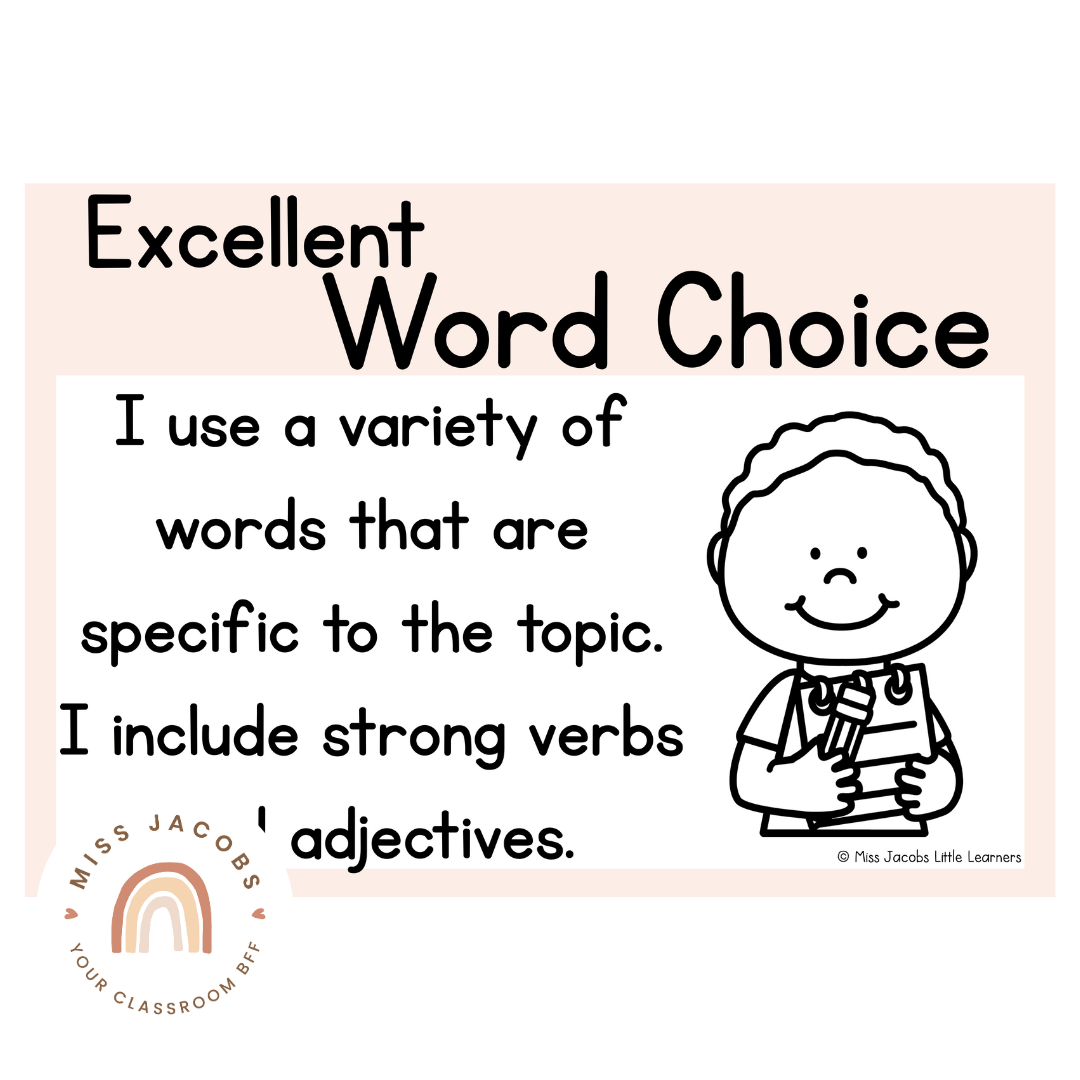 6+1 Writing Traits Posters | Daisy Gingham Neutrals - Miss Jacobs ...