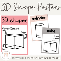3D Shape Posters | Modern Rainbow