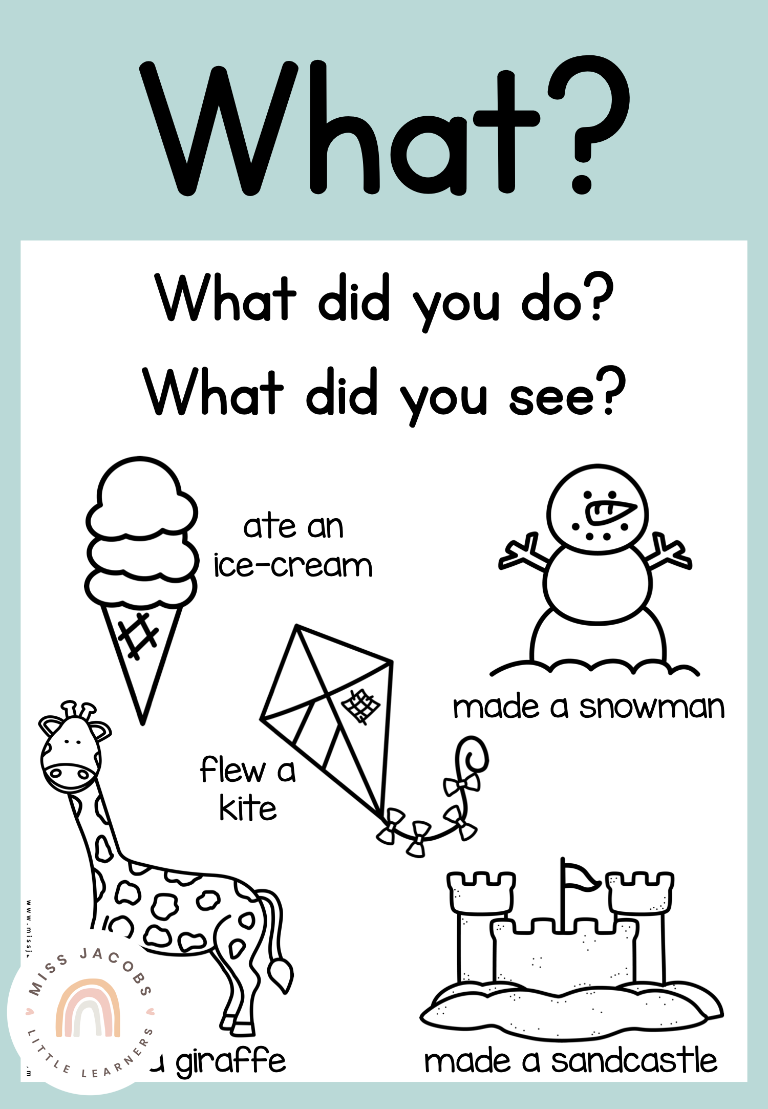 Recount Posters - Rainbow Calm Colors – Miss Jacobs Little Learners