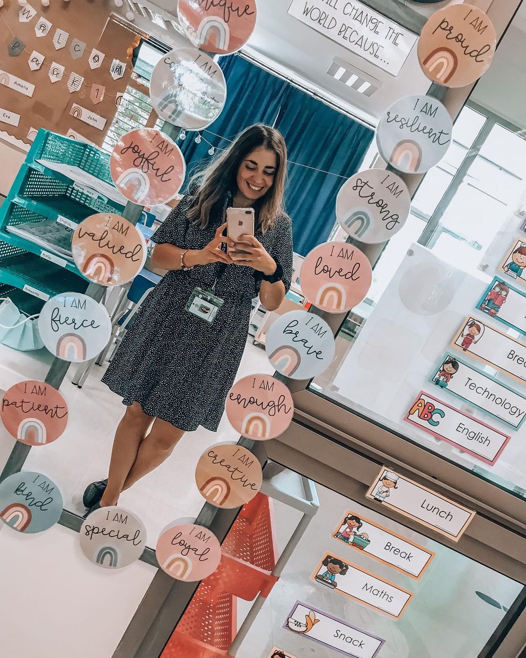 Affirmation Station BOHO RAINBOW | Neutral Classroom Decor | EDITABLE ...