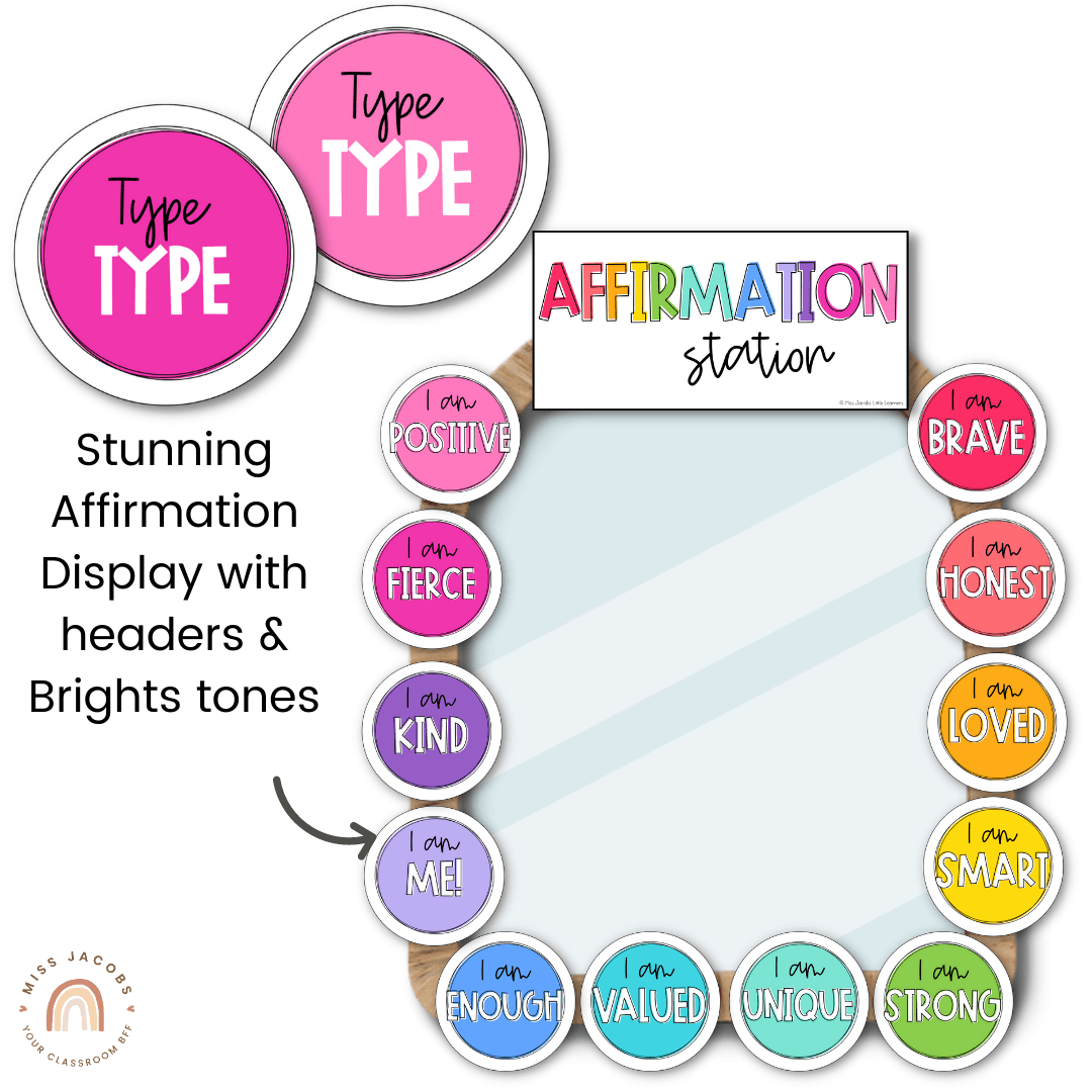 Affirmation Station | BRIGHTS | Positive Affirmations for Classroom Mi
