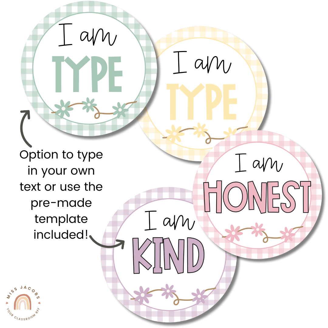 Affirmation Station | Daisy Gingham Pastels Classroom Decor - Default ...