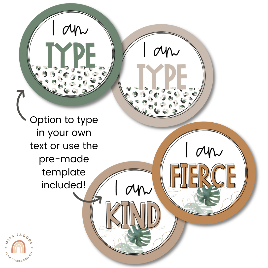 Affirmation Station | MODERN JUNGLE | Classroom Decor | Editable - Miss ...