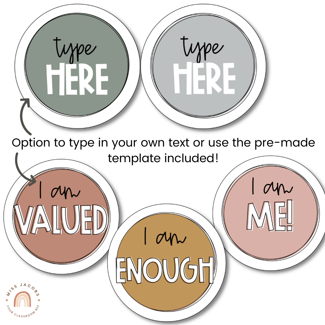 Affirmation Station SIMPLE BOHO | Positive Affirmations Mirror Display