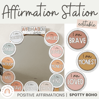 Affirmation Station - Spotty Boho Classroom Decor