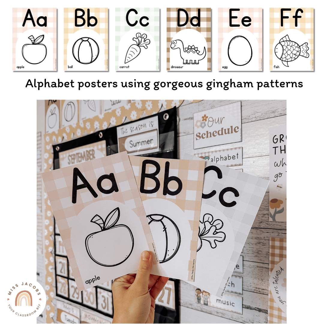 Daisy Gingham Neutrals Page 2 - Miss Jacobs Little Learners