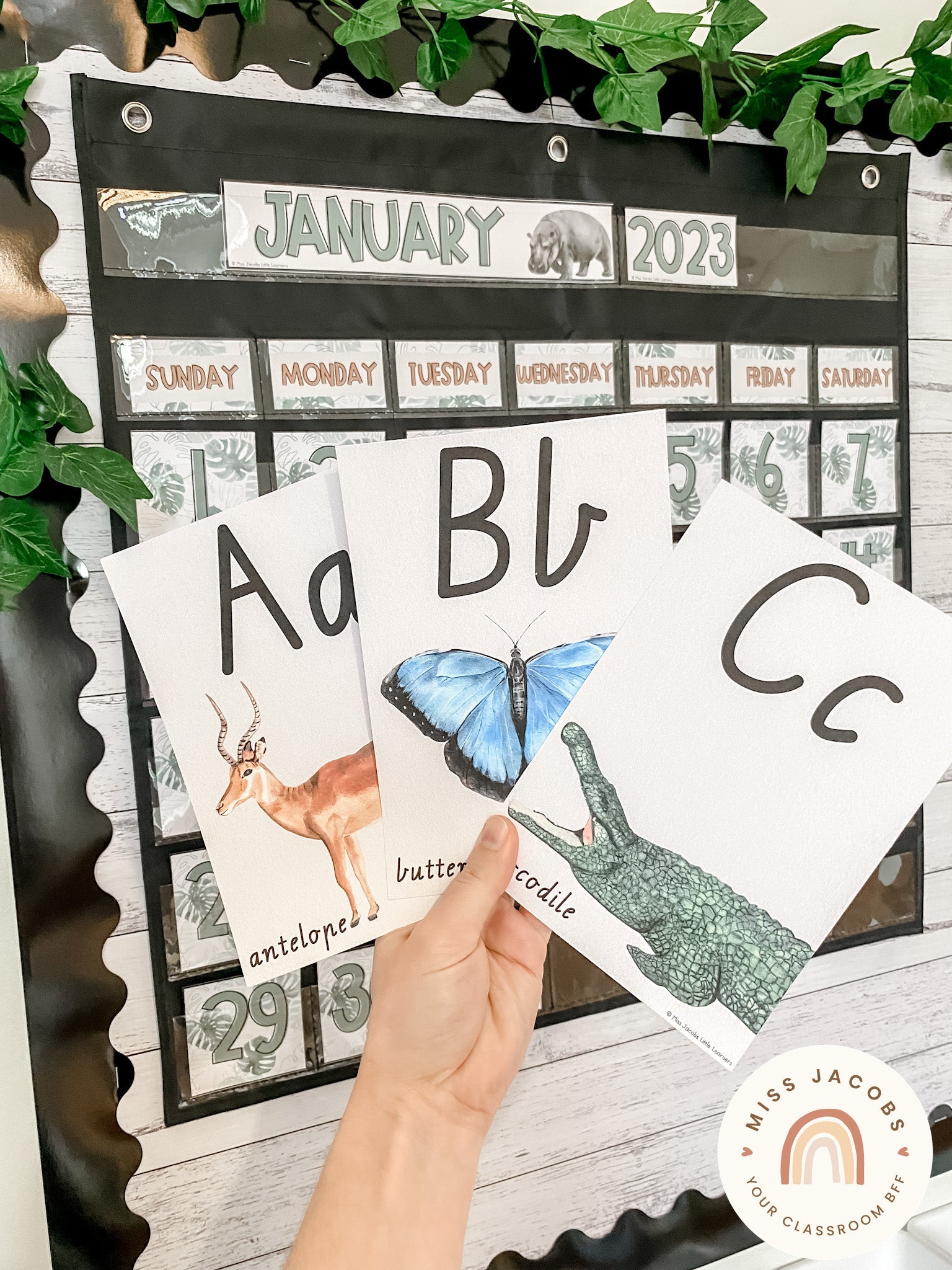 Alphabet Posters Bundle - Modern Jungle Classroom Decor – Miss Jacobs ...