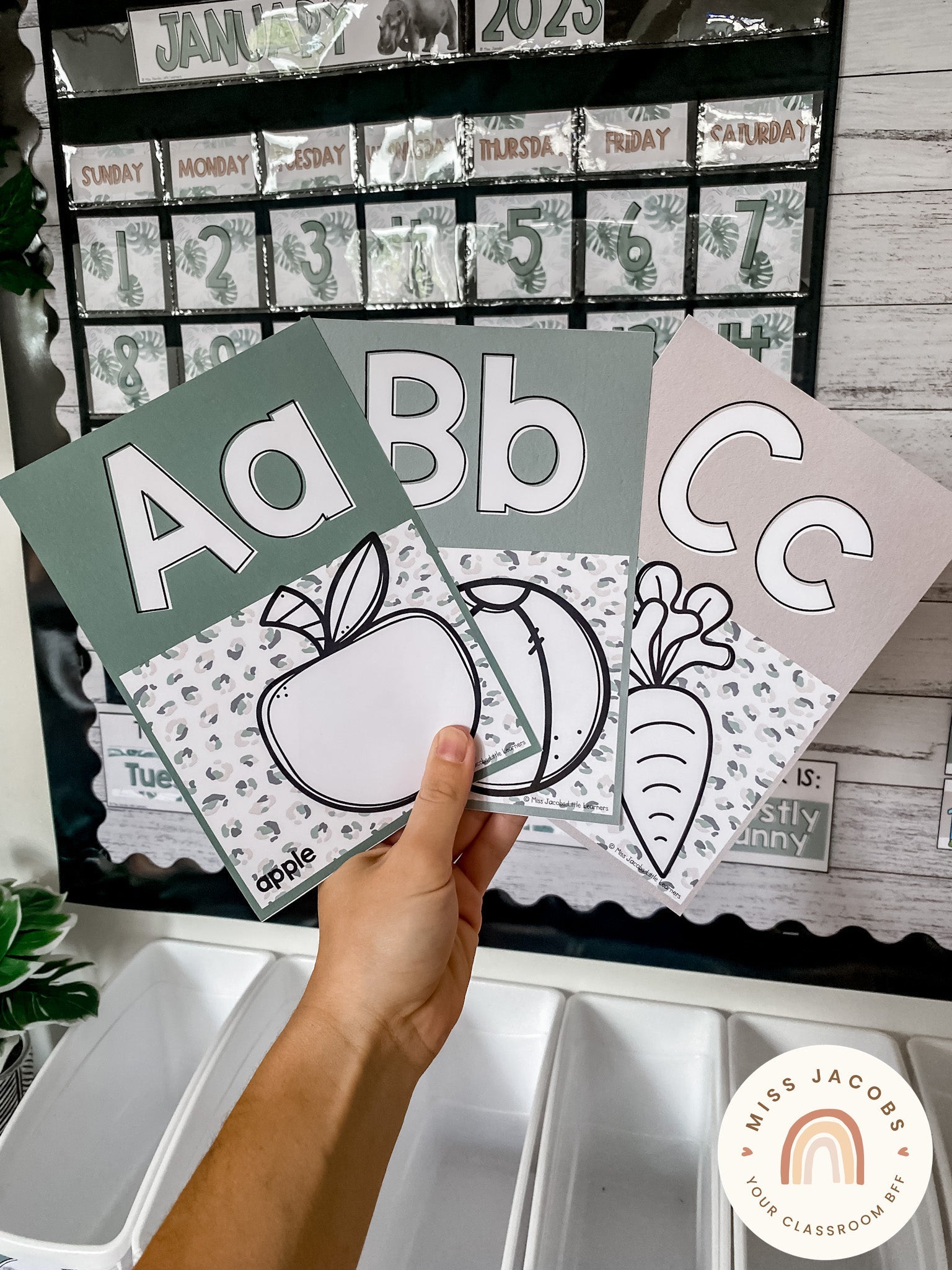 Alphabet Posters - Modern Jungle Classroom Decor