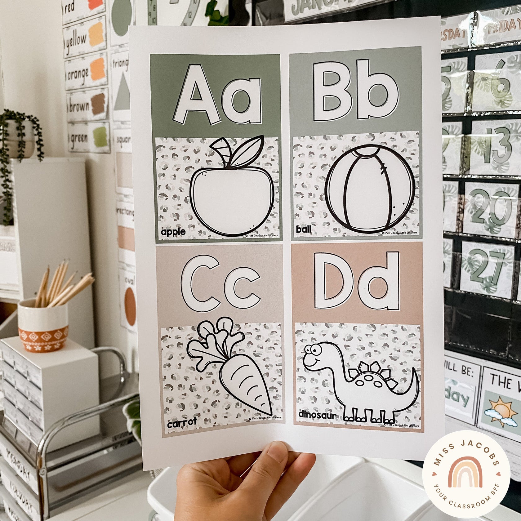 Alphabet Posters - Modern Jungle Classroom Decor
