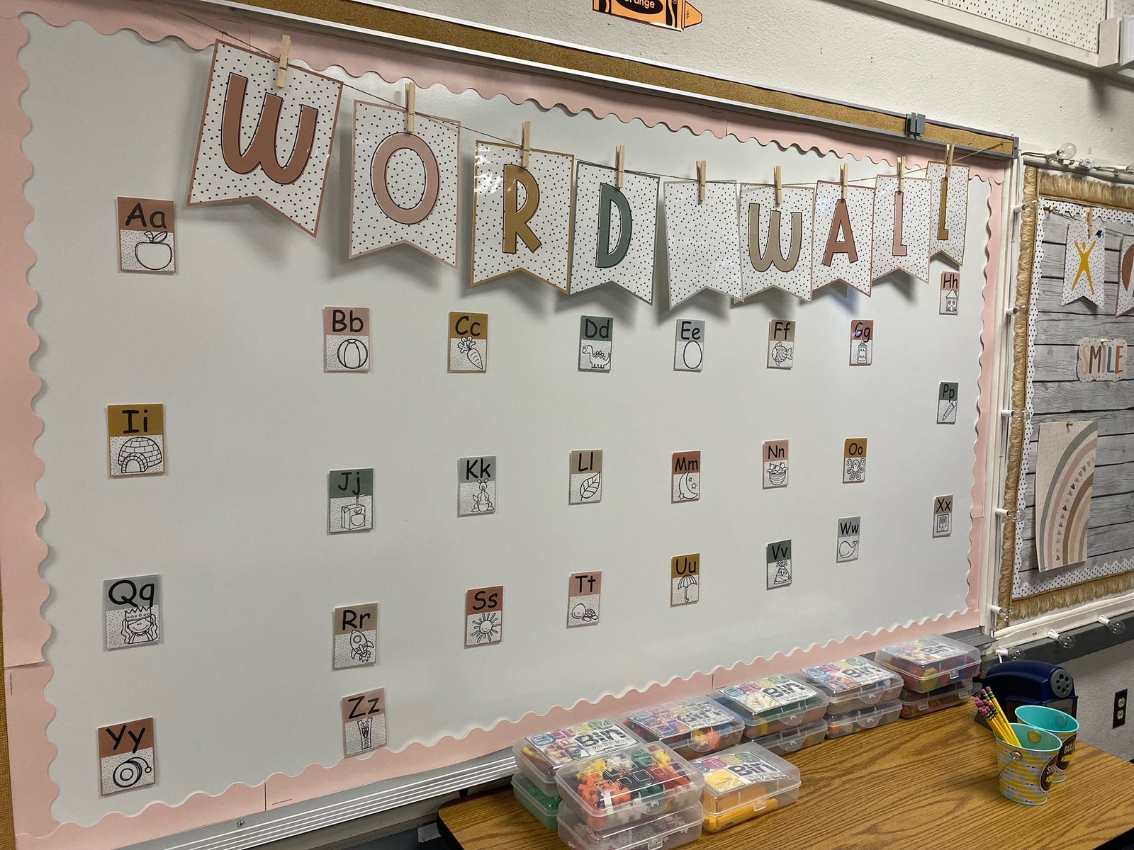 Alphabet Posters - Spotty Boho Classroom Decor