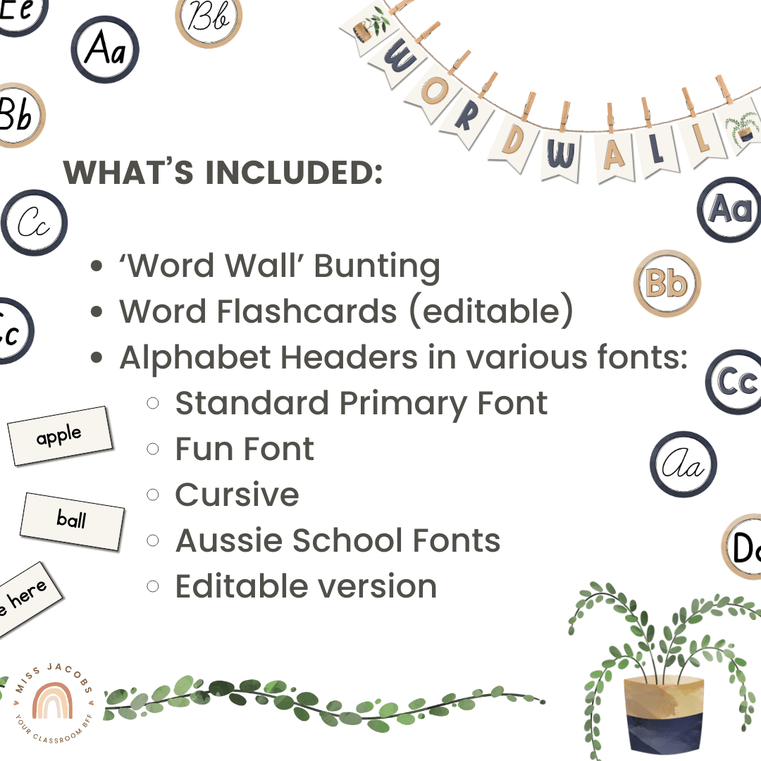 Boho Plants Classroom Collection - Miss Jacobs Little Learners Page 2 ...