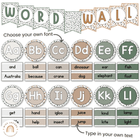 Alphabet Word Wall - Modern Jungle Classroom Decor