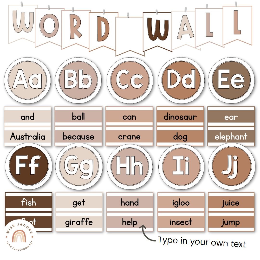 Word Walls - Miss Jacobs Little Learners Page 2 - Miss Jacobs Little ...