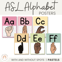 ASL Alphabet Posters - American Sign Language - Spotty Pastel - MJLL ...