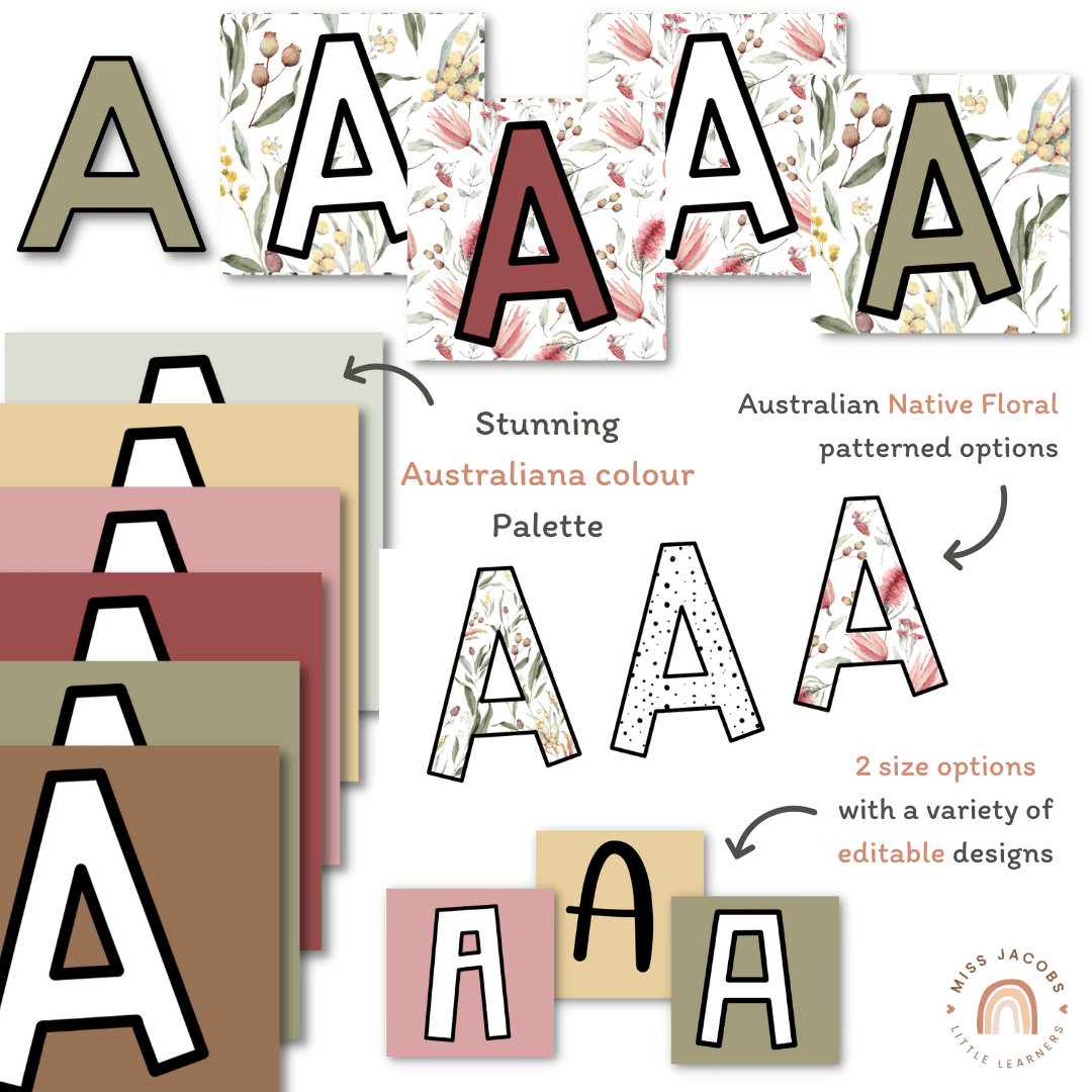 Bulletin Board Lettering Pack | Australiana